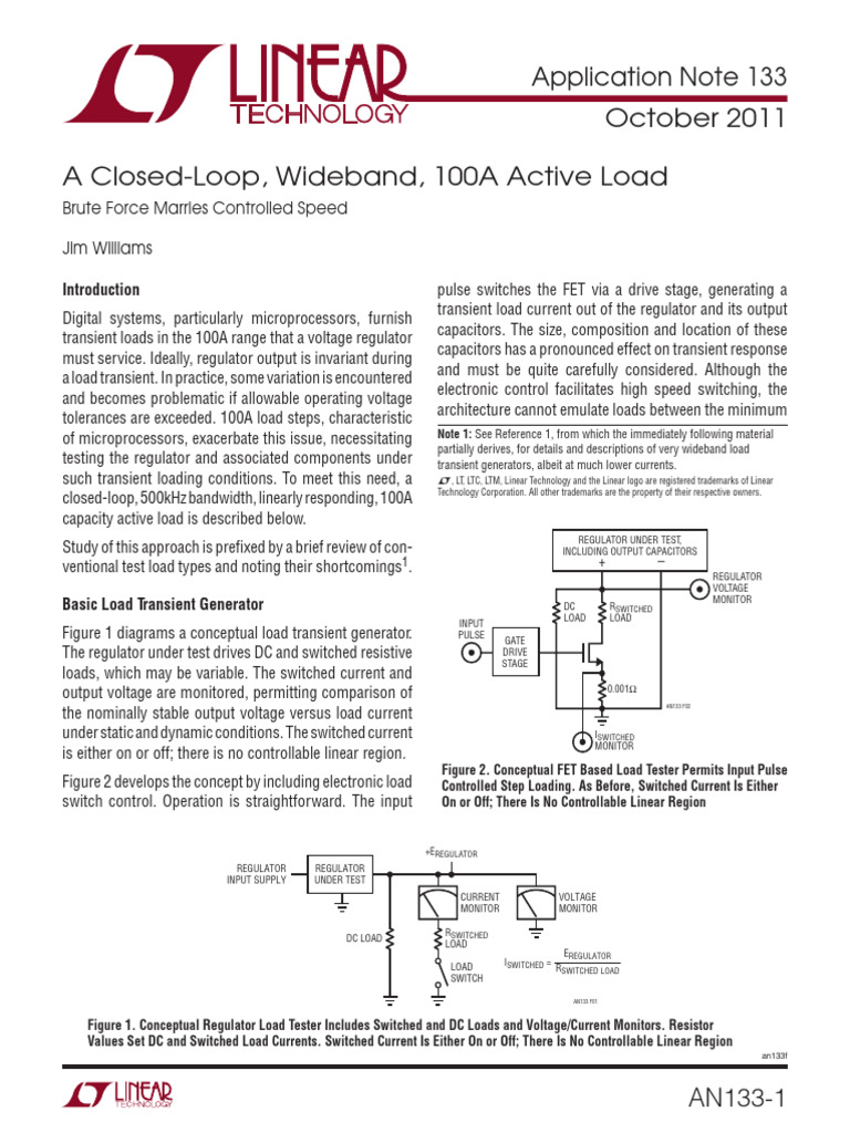 AN133 LT Jim Williams 2011 - A Closed-Loop, Wideband, 100A Active Load ...