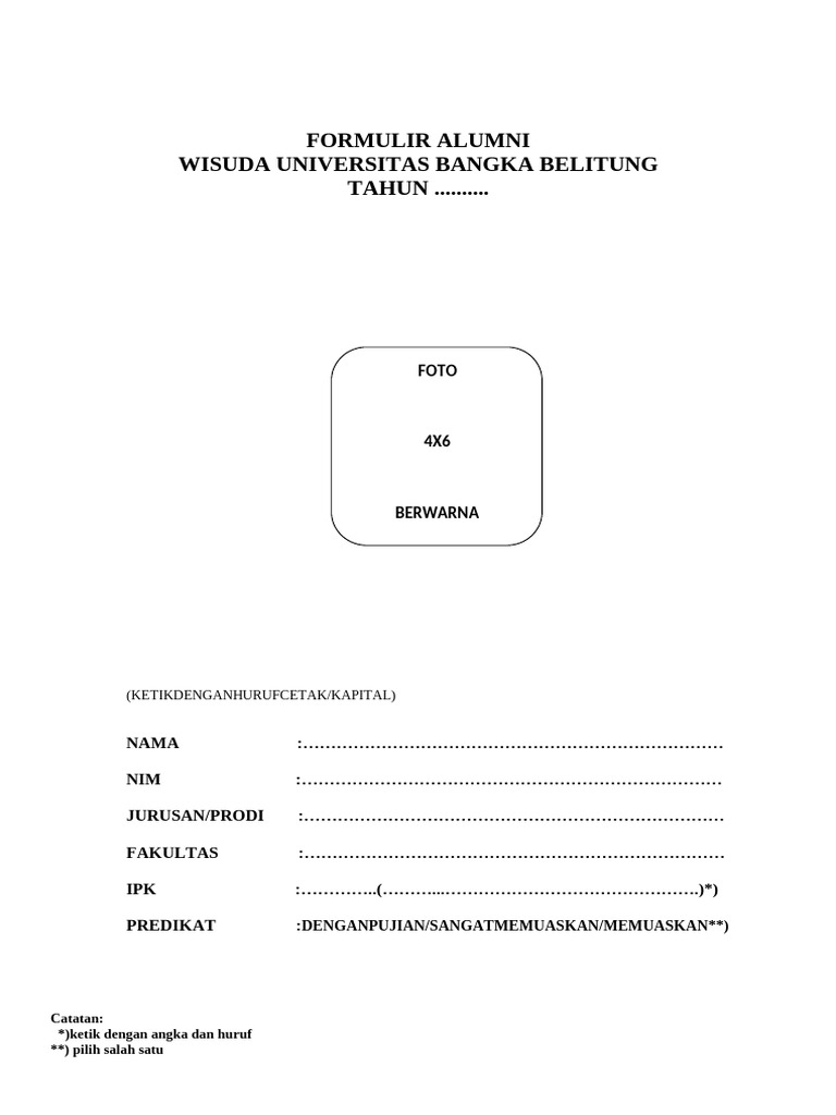Biodata Alumni Wisuda UBB | PDF | Karier & Perkembangan | Olahraga ...