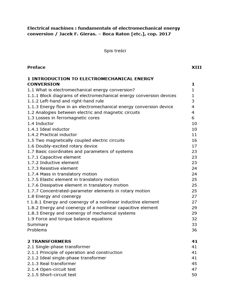 Electromechanical Energy Conversion Basics | PDF | Electric Motor ...