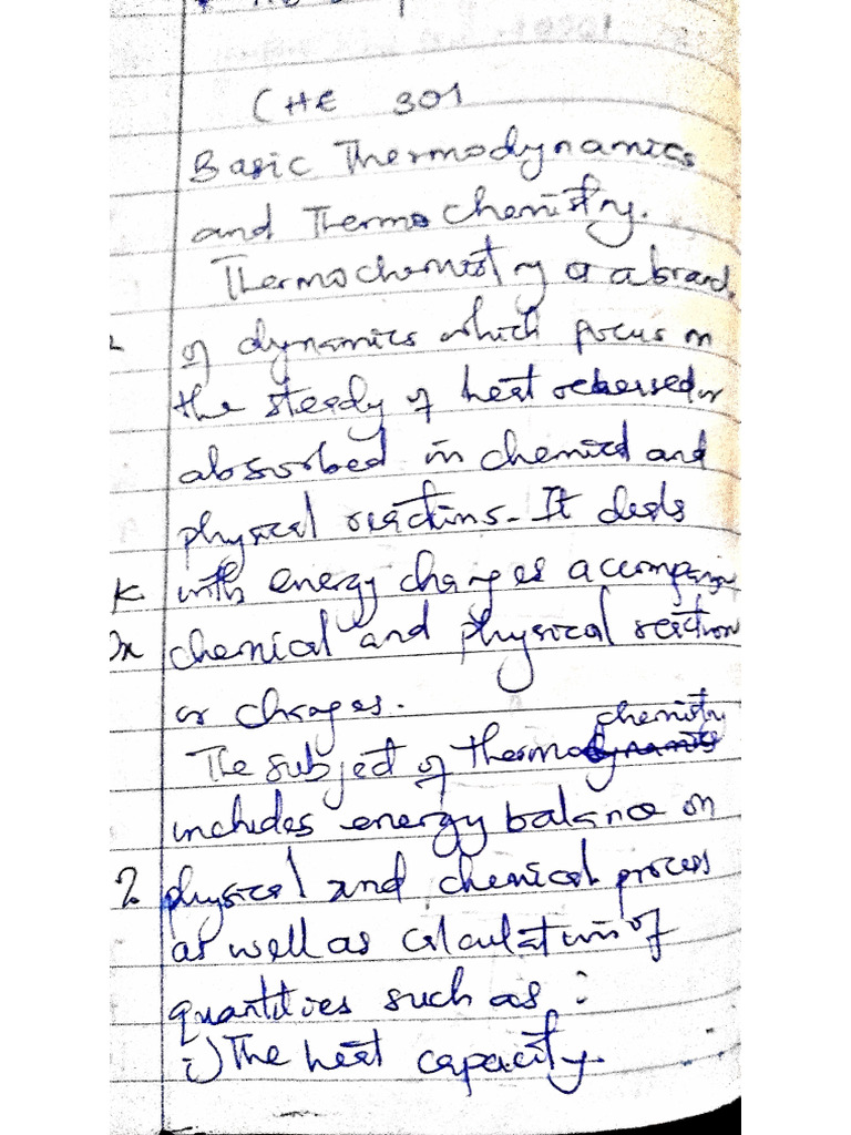CHE 301 Thermo | PDF