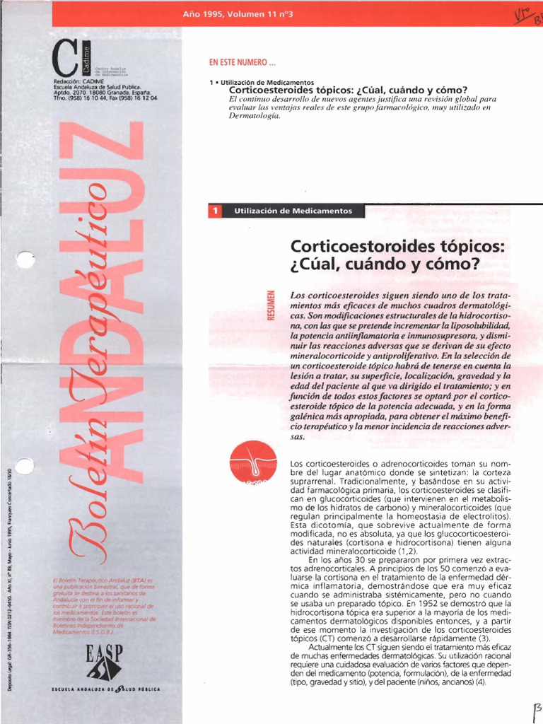 Uso de Corticoides Tópicos en Dermatología | PDF | Corticosteroides ...