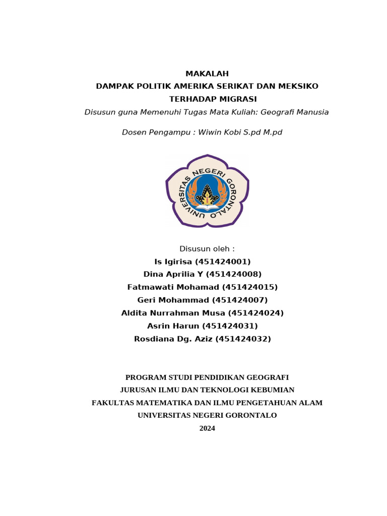 MAKALAH Geomanusia Kel 5 | PDF