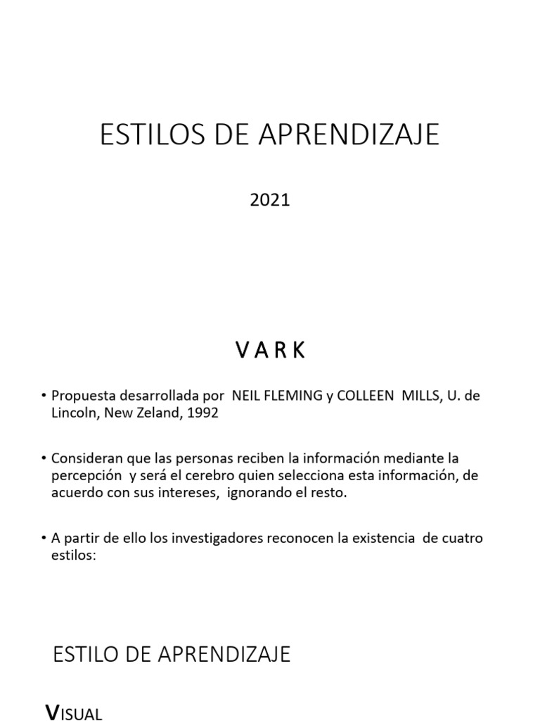 A. VARK. Clase | PDF
