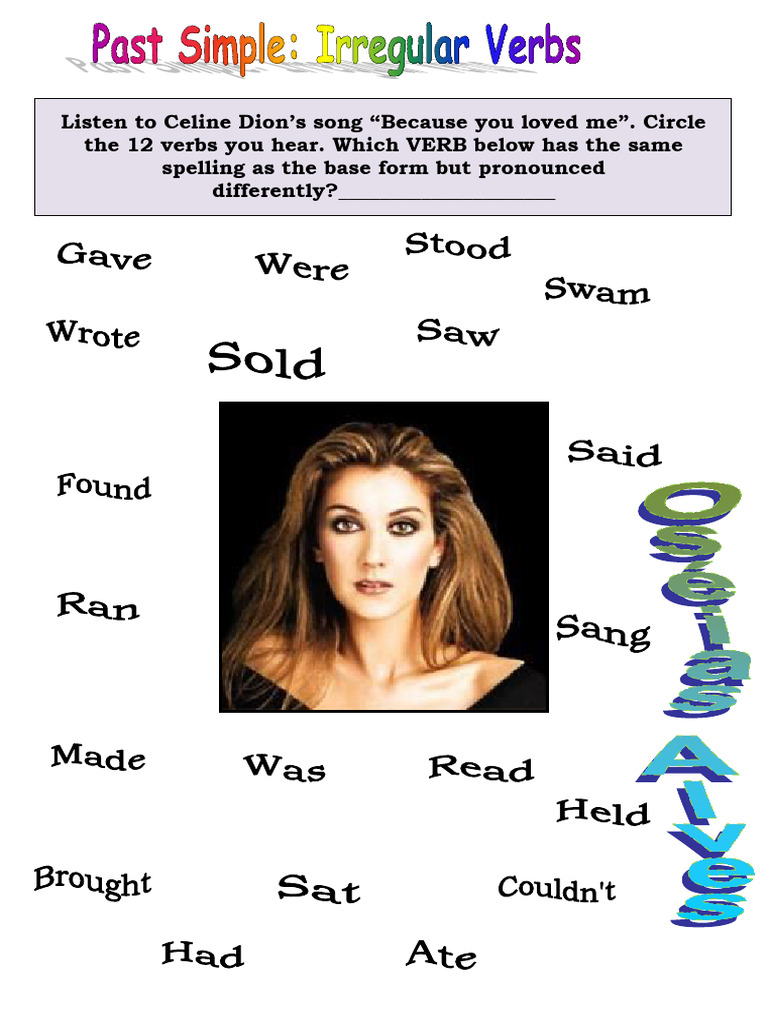 Past Simple Song by Celine Dion | PDF