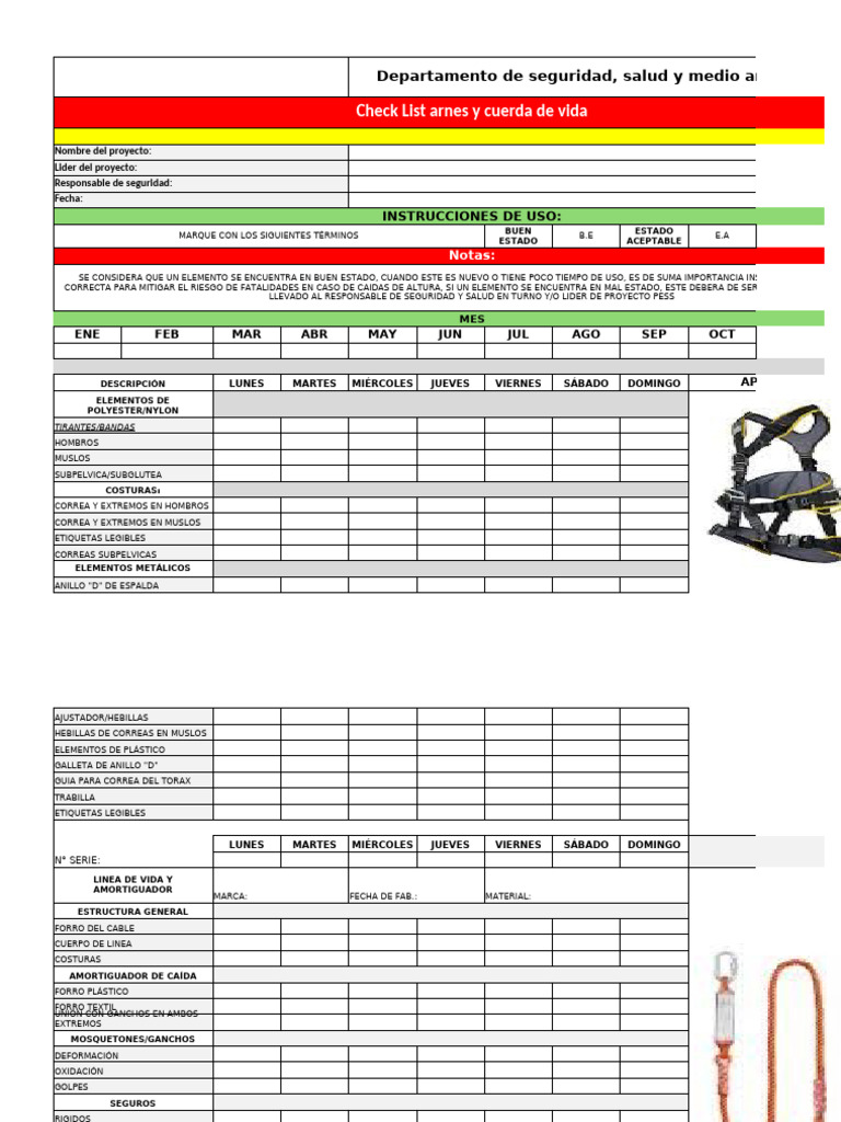 Check List Arnes | PDF