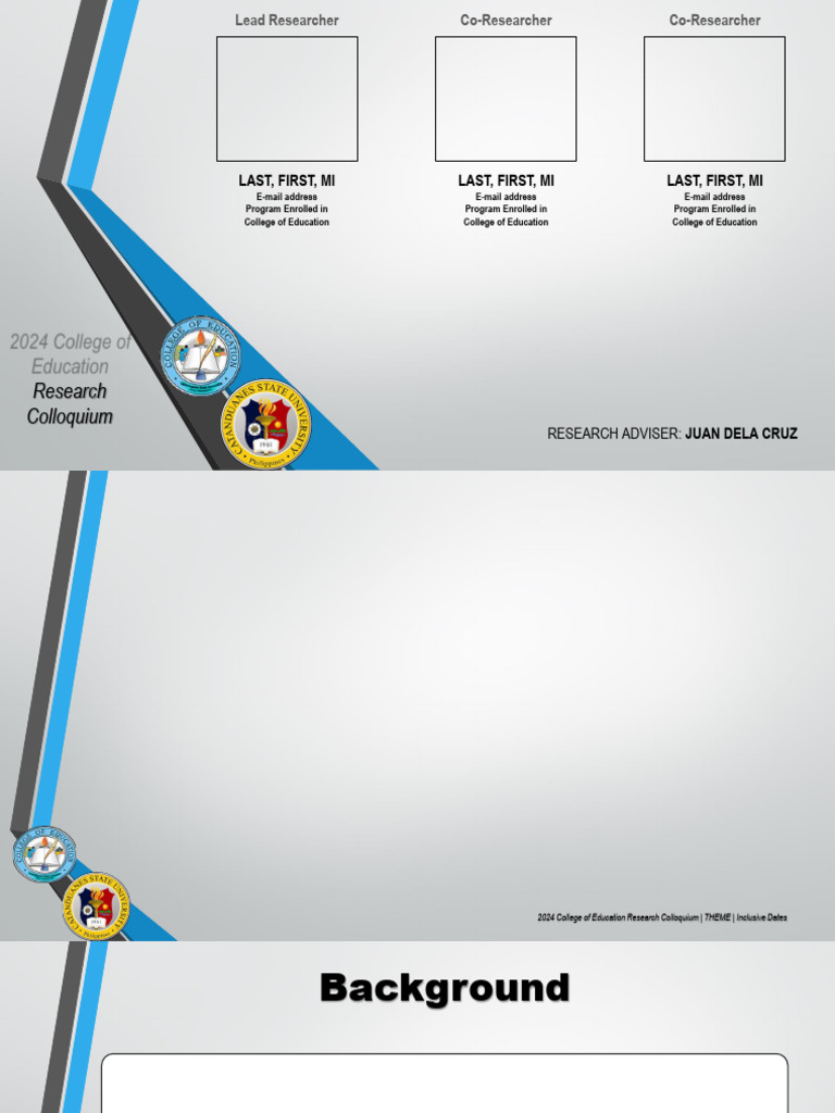 COEd Research Colloquium Presentation Template | PDF | Quantitative ...