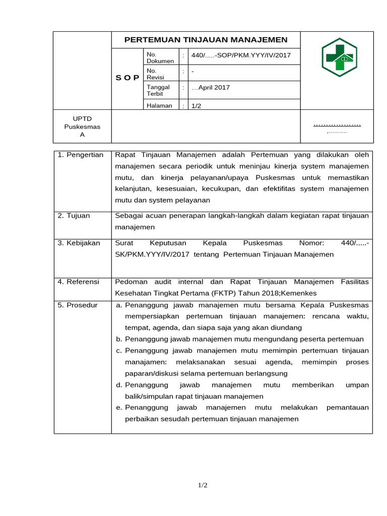 Sop RTM | PDF | Teknologi & Rekayasa