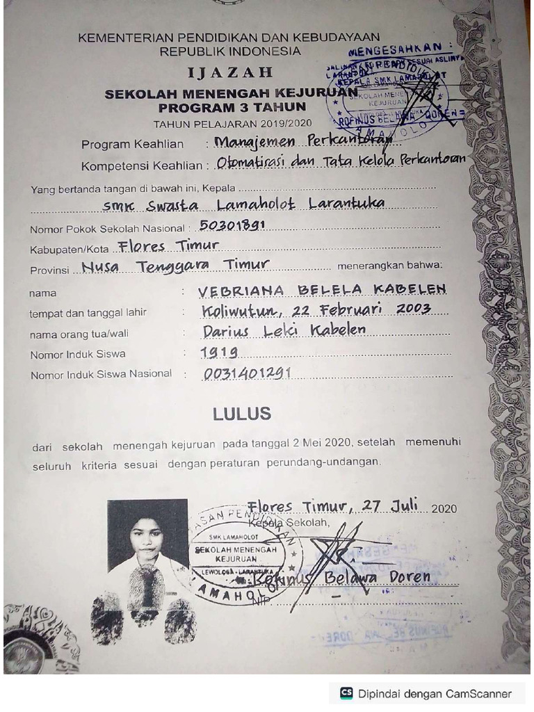 Ijasah SMA-081200040-PGSD | PDF