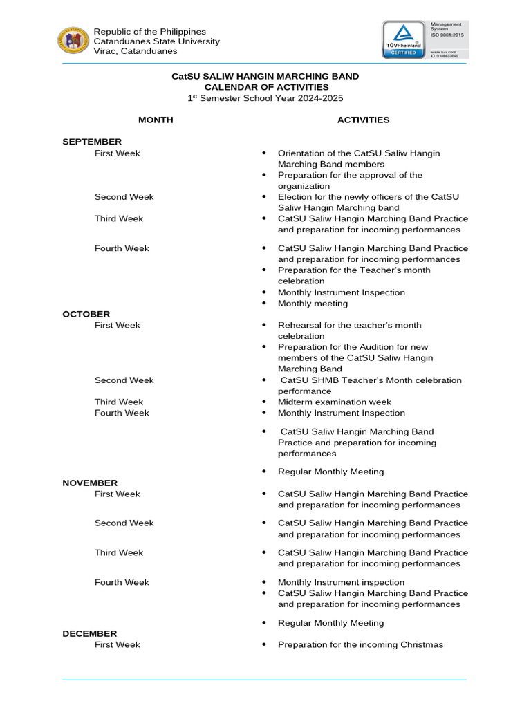 6 Program of Activities | PDF