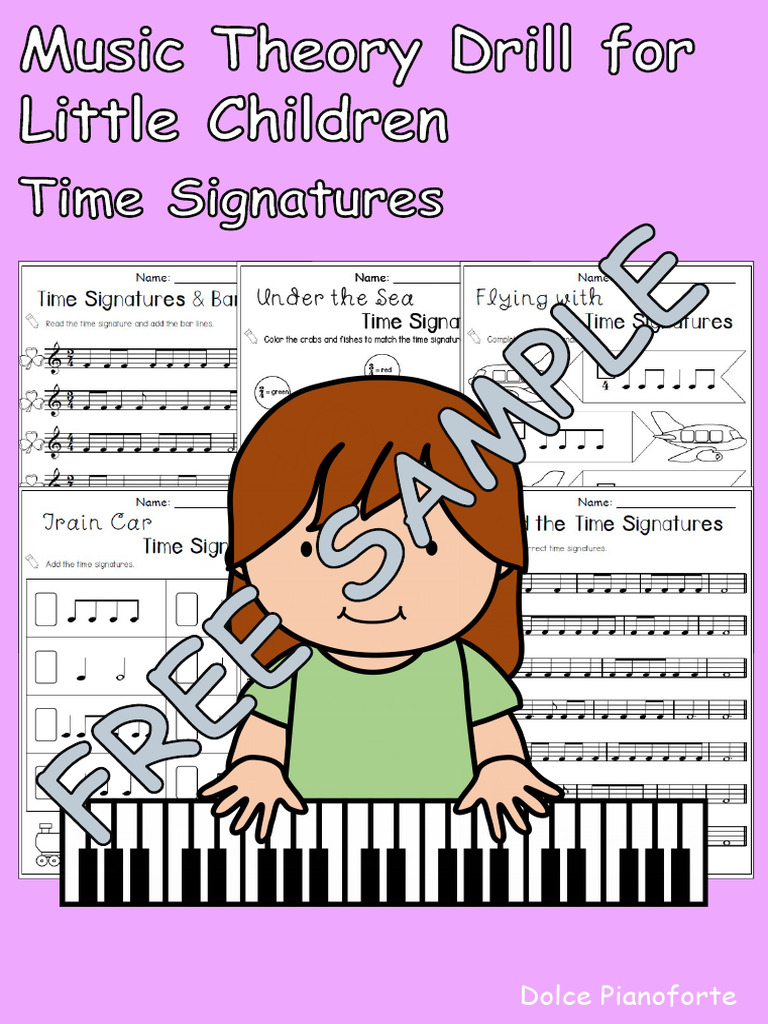 Music Theory Drill For Little Children - Time Signatures Free Answer | PDF