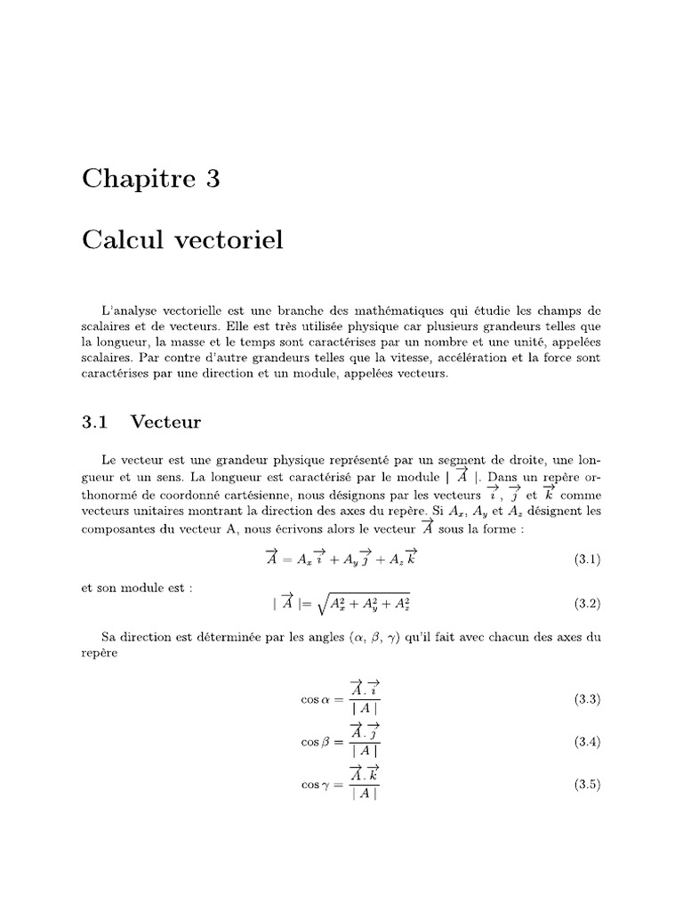 Fiche Opération Vectoriel | PDF