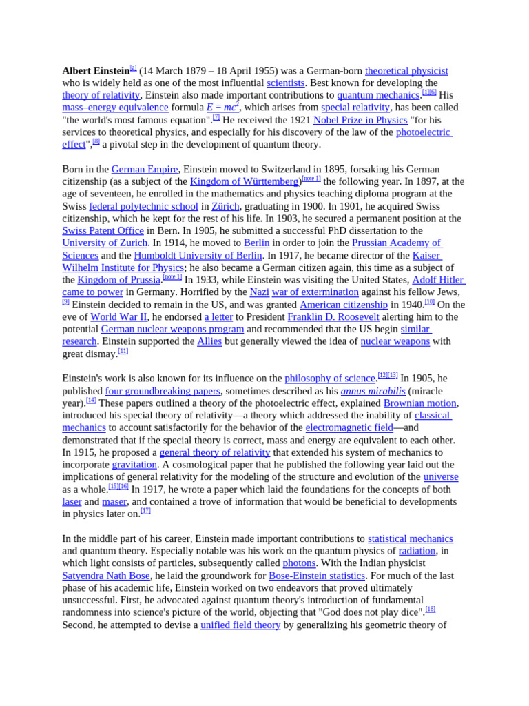 albert einstein | PDF | Albert Einstein | Physics