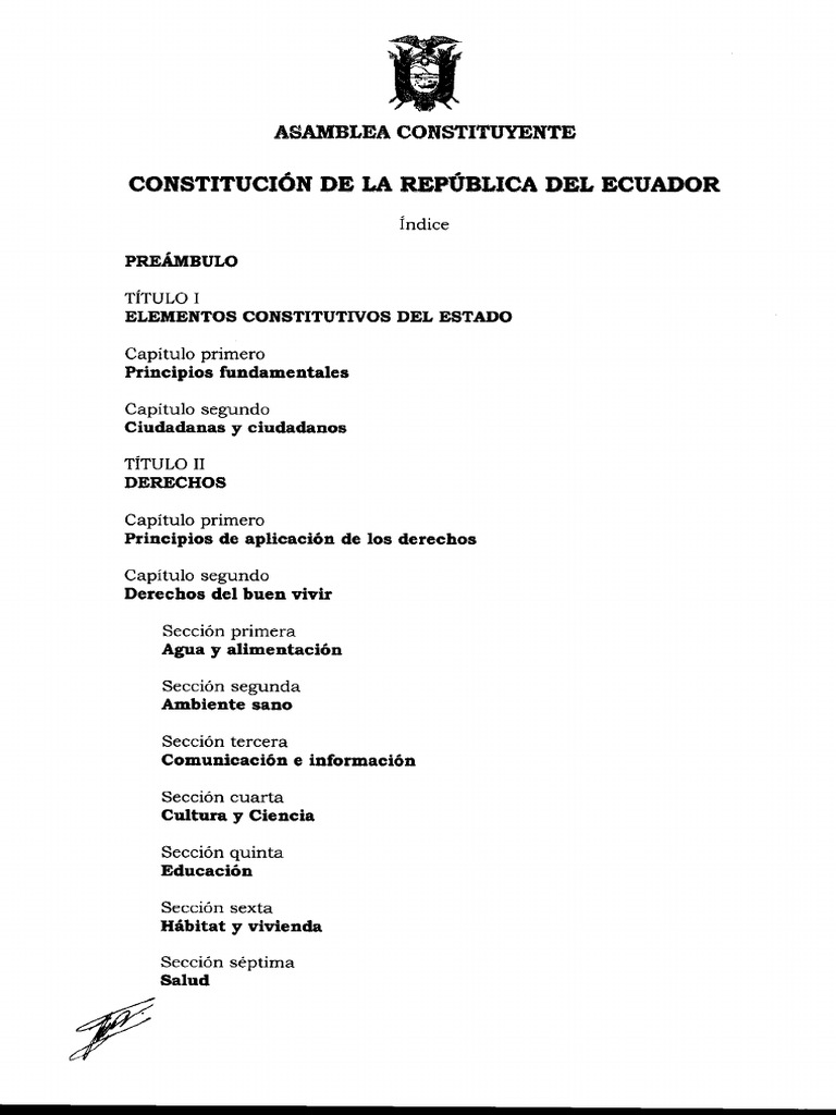 Constitucion Ecuador | PDF