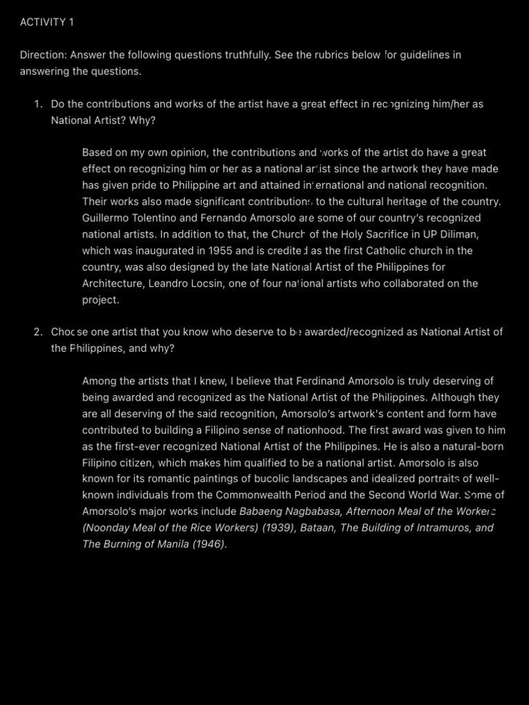 RDL 2 Week 3 4 | PDF | Art