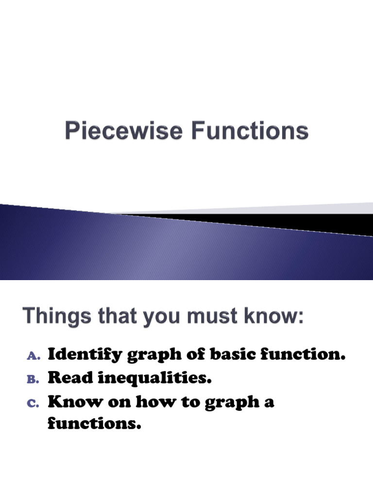 Piecewise Functionn | PDF | Function (Mathematics) | Mathematical Objects