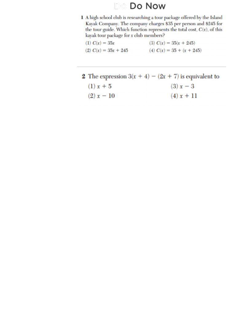 Multi-step Linear Equations Homework | PDF