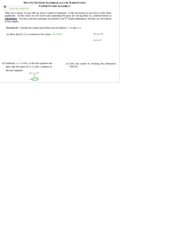 1 21 22 HW 34 Solve Systems by Substitution PER 2 | PDF