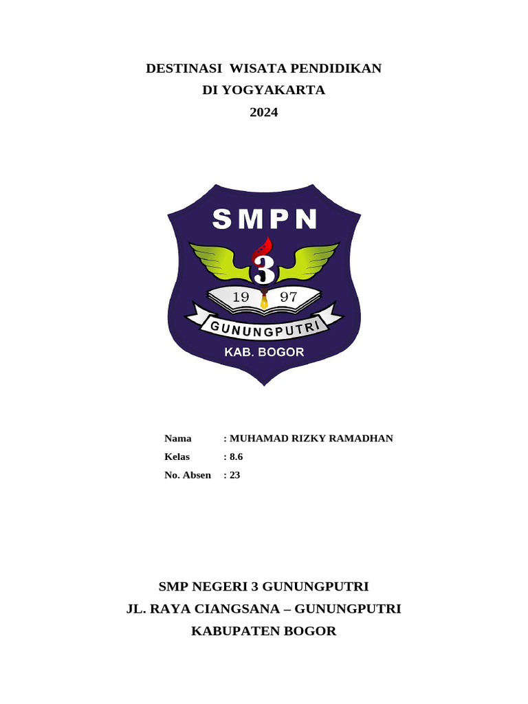 Format Tugas Makalah Yogyakarta | PDF | Perjalanan