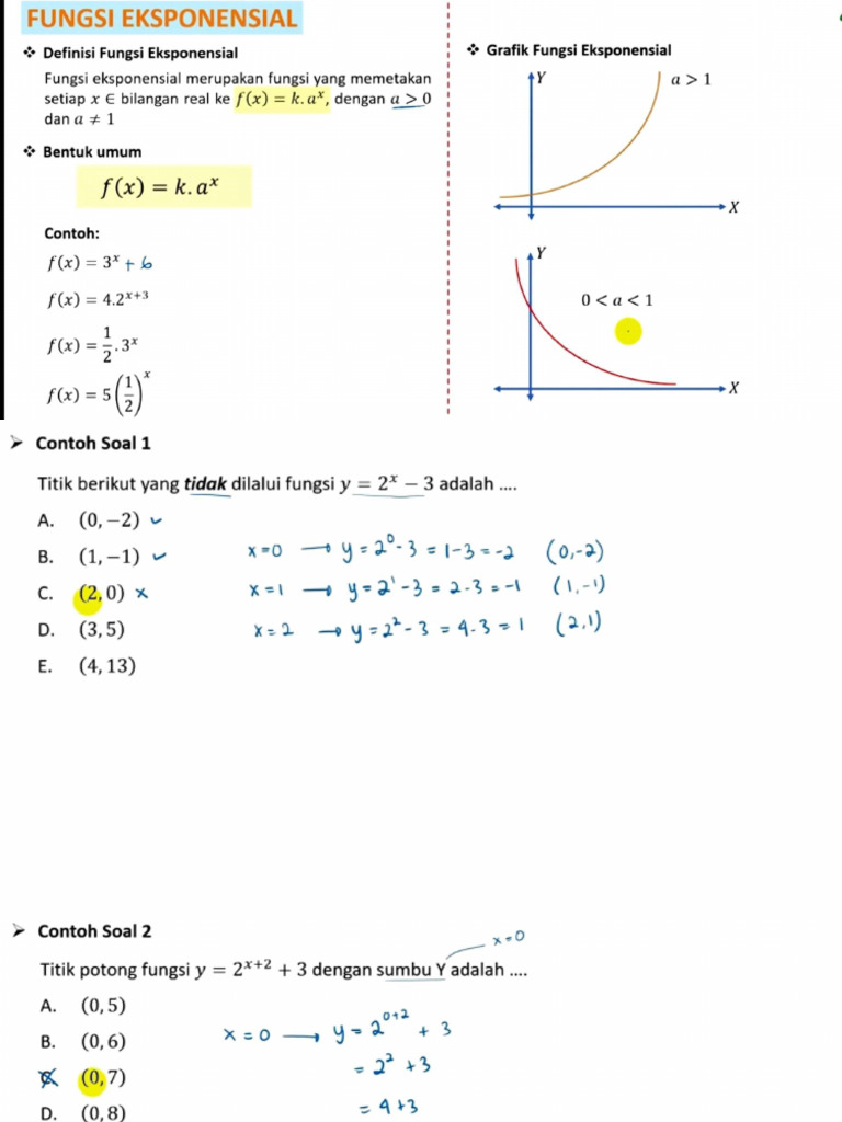 Fungsi Eksponen | PDF | Metode & Bahan Ajar