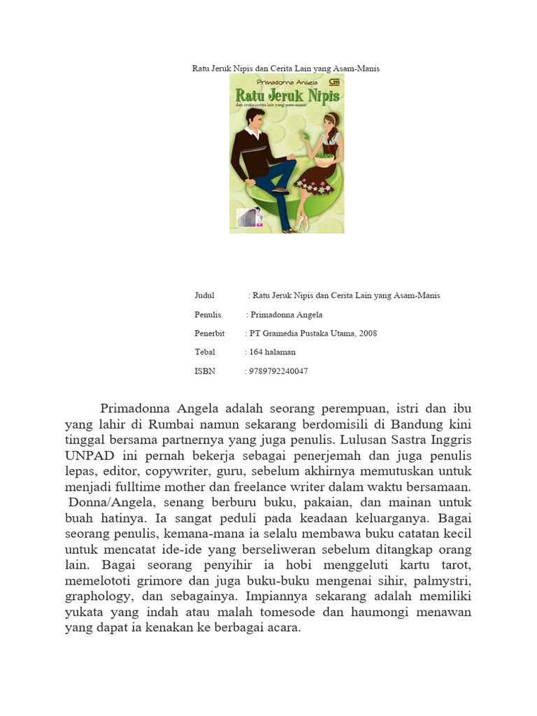 Ratu Jeruk Nipis Dan Cerita Lain Yang As | PDF