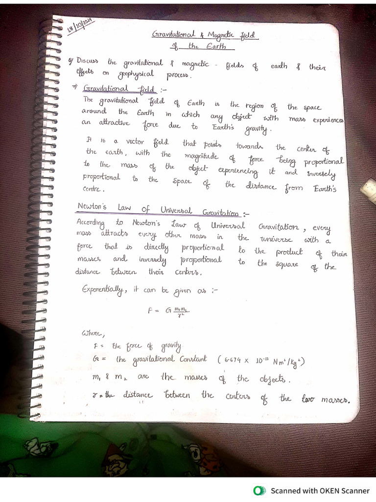 Earth's Magnetic and Gravitational Field | PDF