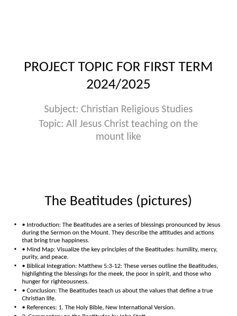 Jesus' Teachings: Beatitudes & Forgiveness | PDF | Beatitudes ...