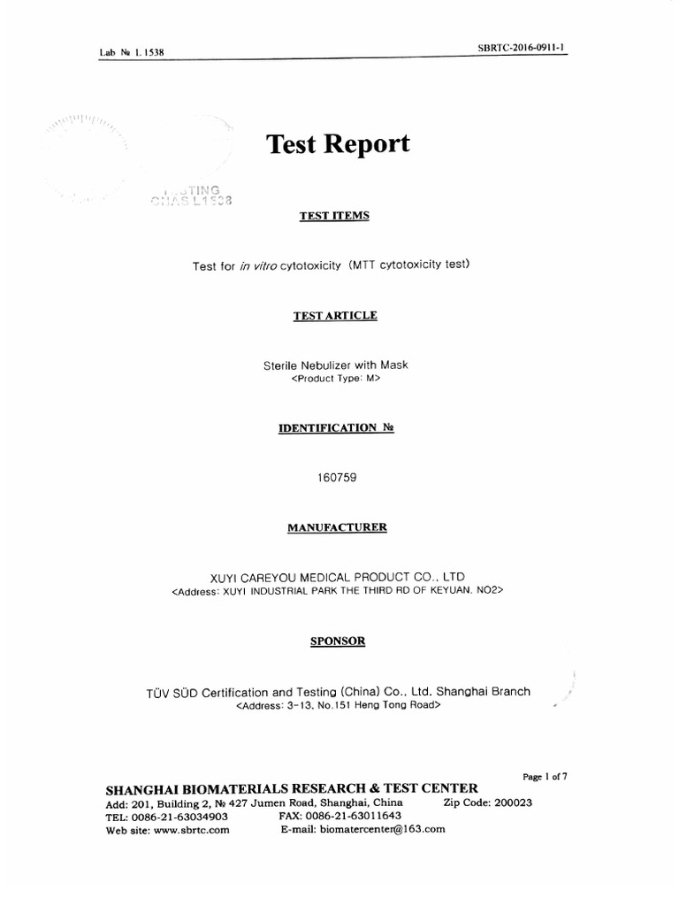 ATTACHMENT G-BioCOMP Testing Report | PDF