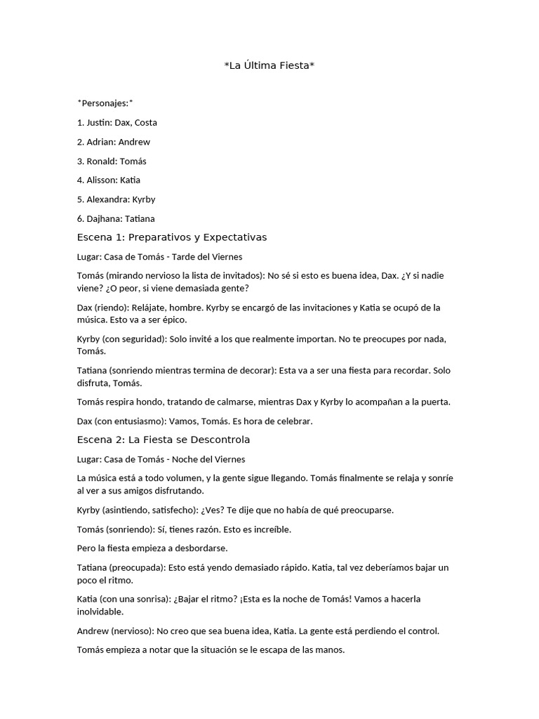 La Última Fiesta | PDF