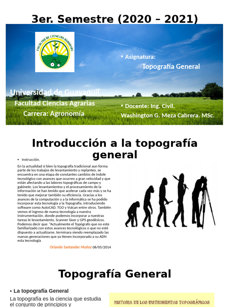 Topografía General | PDF | Topografía | Ciencias de la Tierra