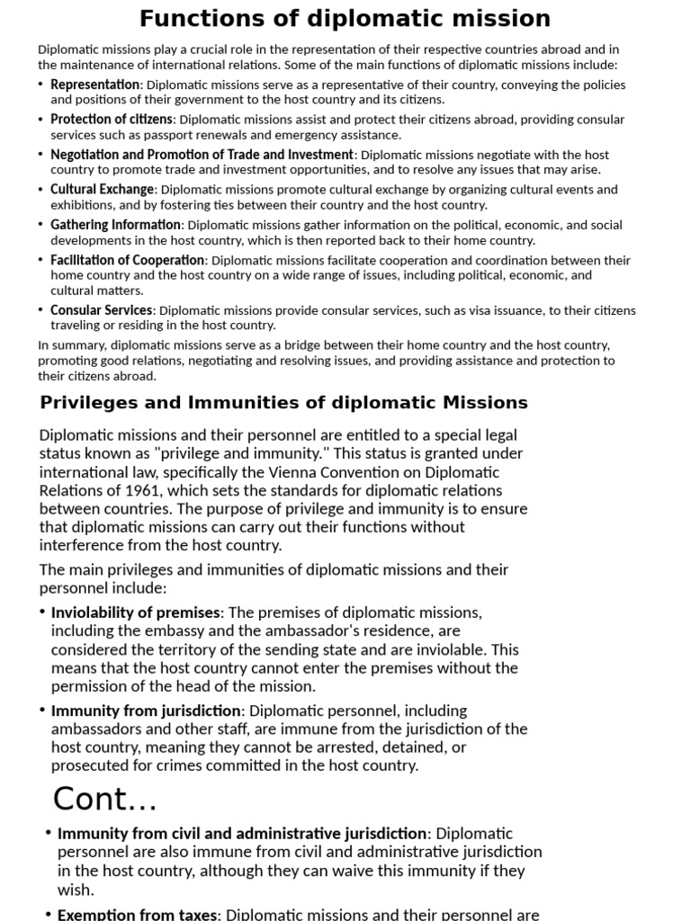 Unit VI Law and Diplomacy | PDF | Diplomatic Mission | Diplomacy