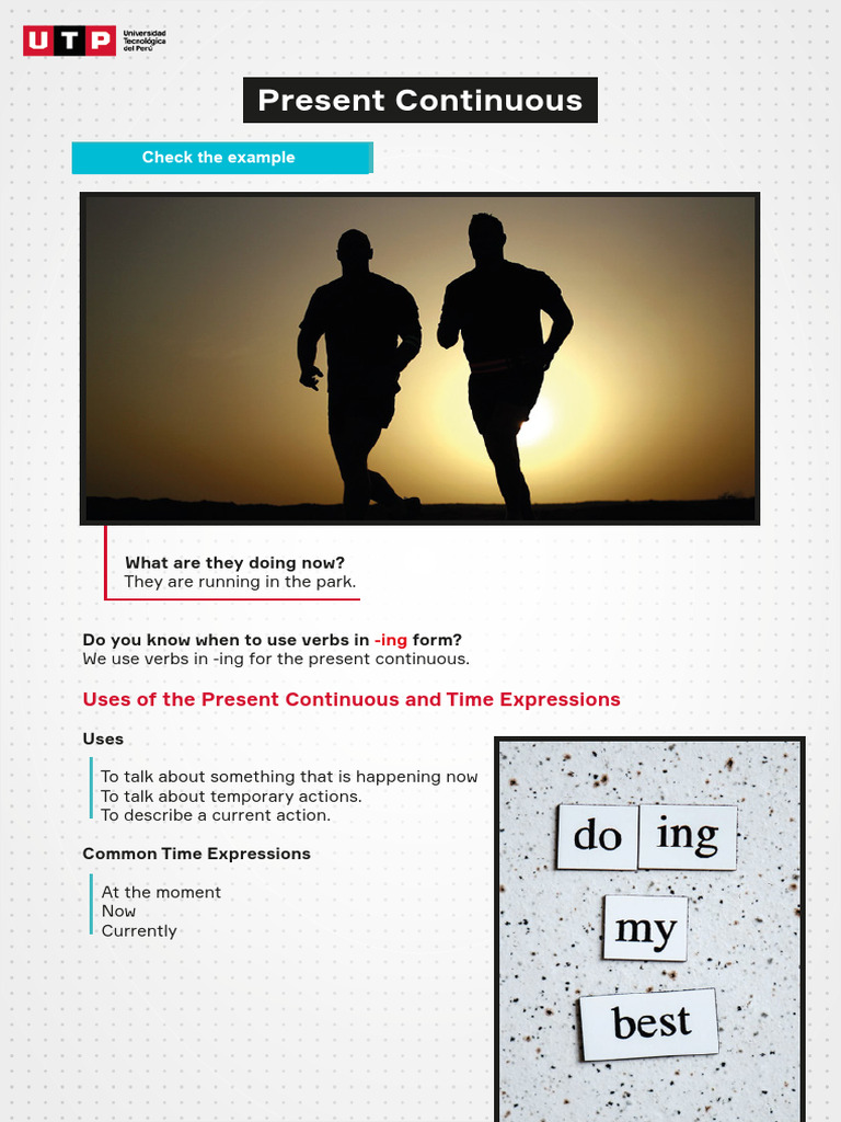 Present Continuous Usage Guide | PDF | Question | Verb