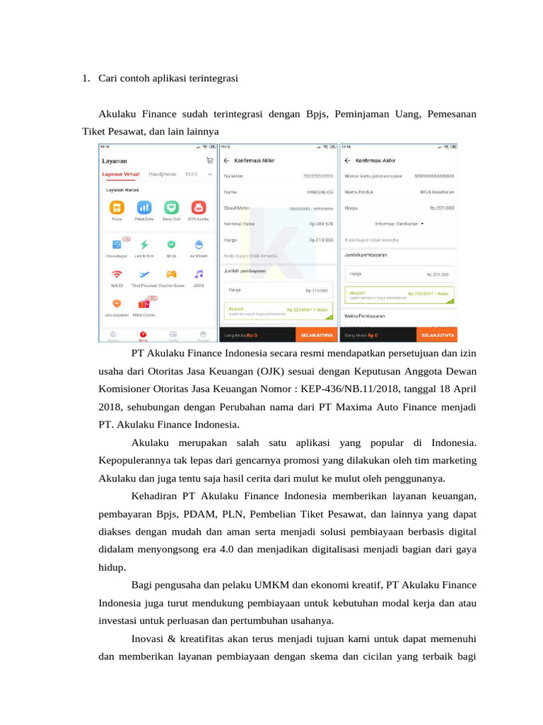 Cari Contoh Aplikasi Terintegrasi | PDF