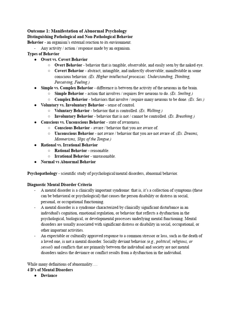 Abnormal Psychology Pdf Mental Disorder Psychology
