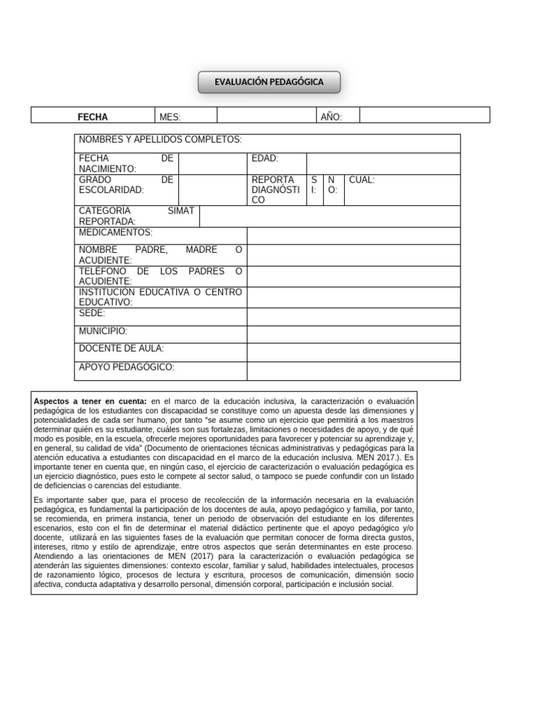 Evaluacion Pedagogica 2022 | PDF | Evaluación | Aprendizaje