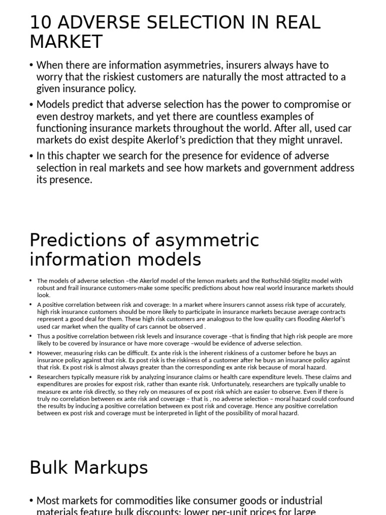 BTT10 11 | PDF | Adverse Selection | Demand