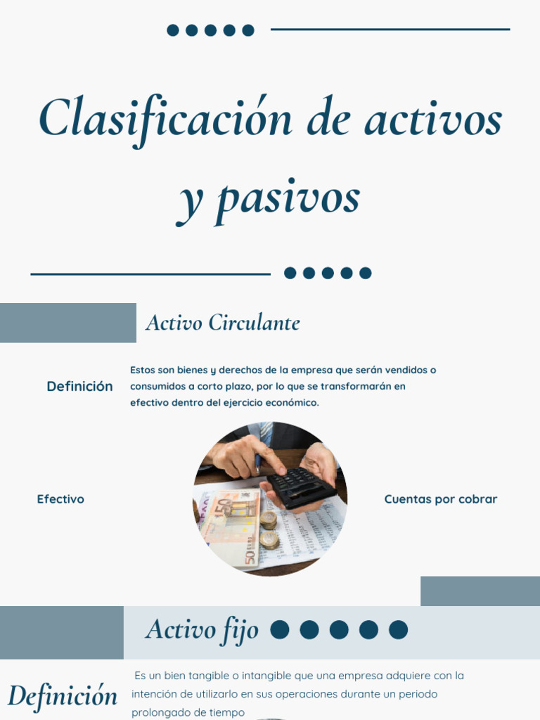 Clasificación de Activos y Pasivos PDF | PDF | Negocios | Finanzas y dinero