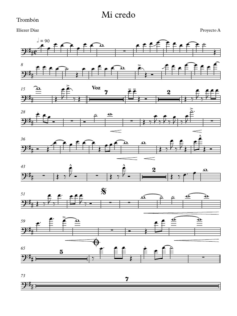 Mi Credo - Trombón | PDF