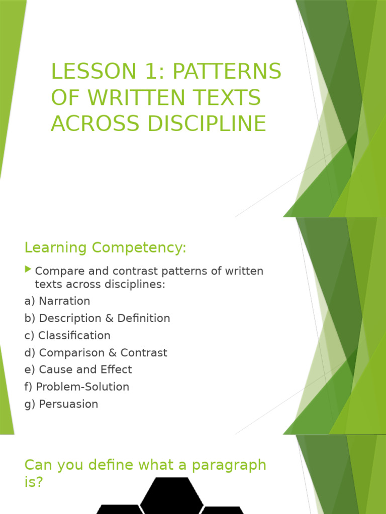 Writing Patterns for Students | PDF | Narration | Plot (Narrative)