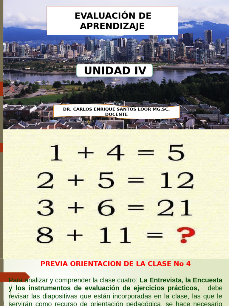 Unidad No IV de La Clase 4. | PDF | Evaluación | Metodología de encuesta
