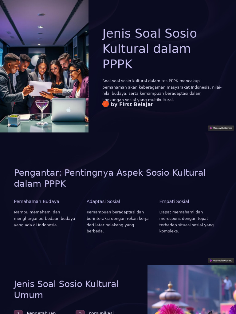 Jenis Soal Sosio Kultural Dalam PPPK | PDF