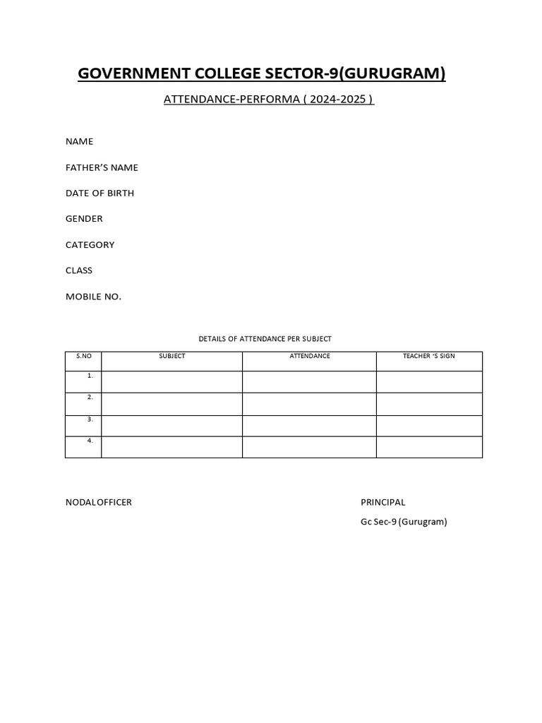 Attendance | PDF