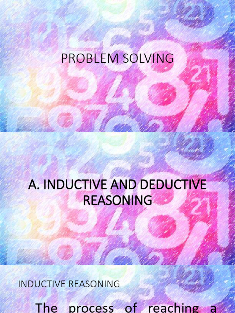 3.1 Inductive and Deductive Reasoning | PDF | Inductive Reasoning | Reason