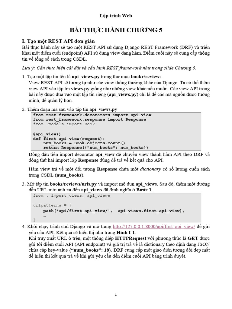 LTW - Bai Thuc Hanh - Chuong 5 | PDF