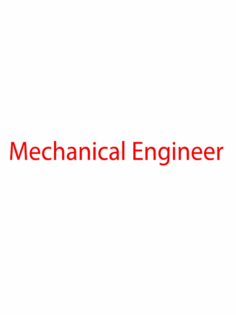 Mechanical Engineer | PDF