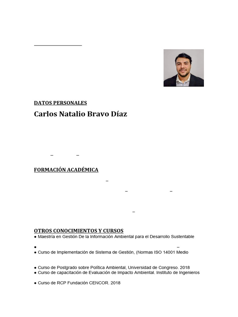 Curriculum Vitae 2024 | PDF | Entorno natural