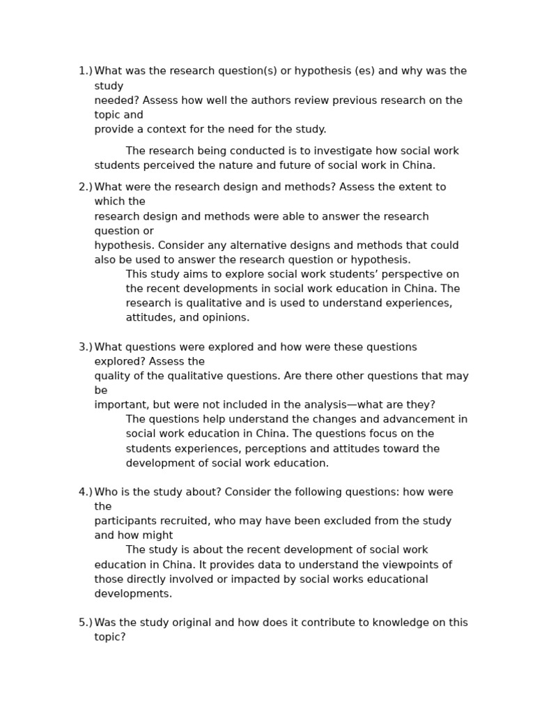 Qualitative Article Critique | PDF | Qualitative Research | Inquiry