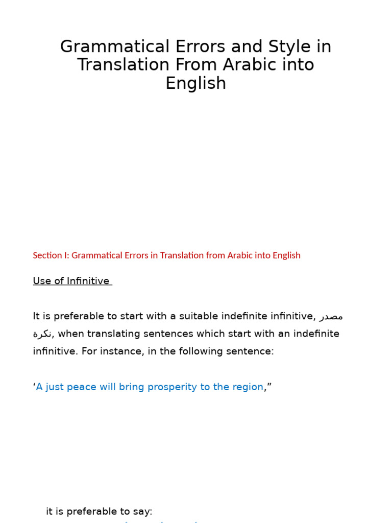 Week 7 Grammatical Errors and Style in Translation | PDF | English Grammar | English Language