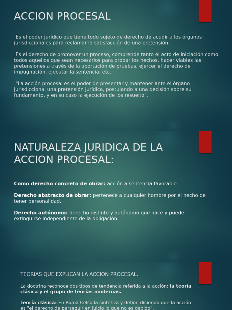 La Accion Procesal 5-11 | PDF | Ley procesal | Jurisdicción