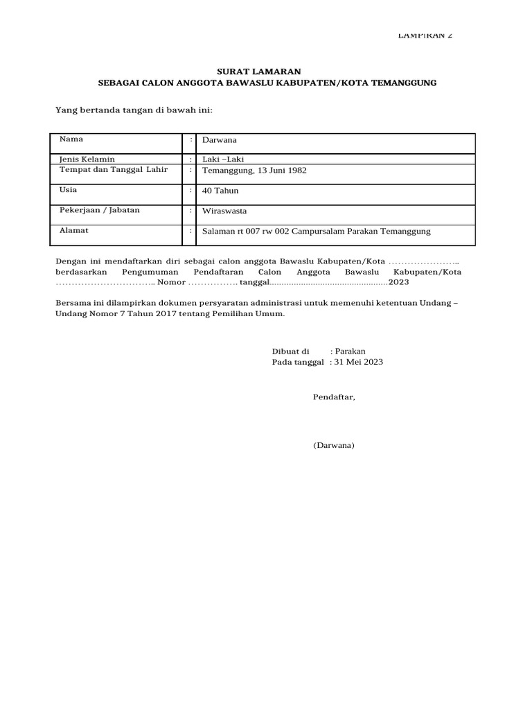 Lampiran Pengumuman Zona V | PDF