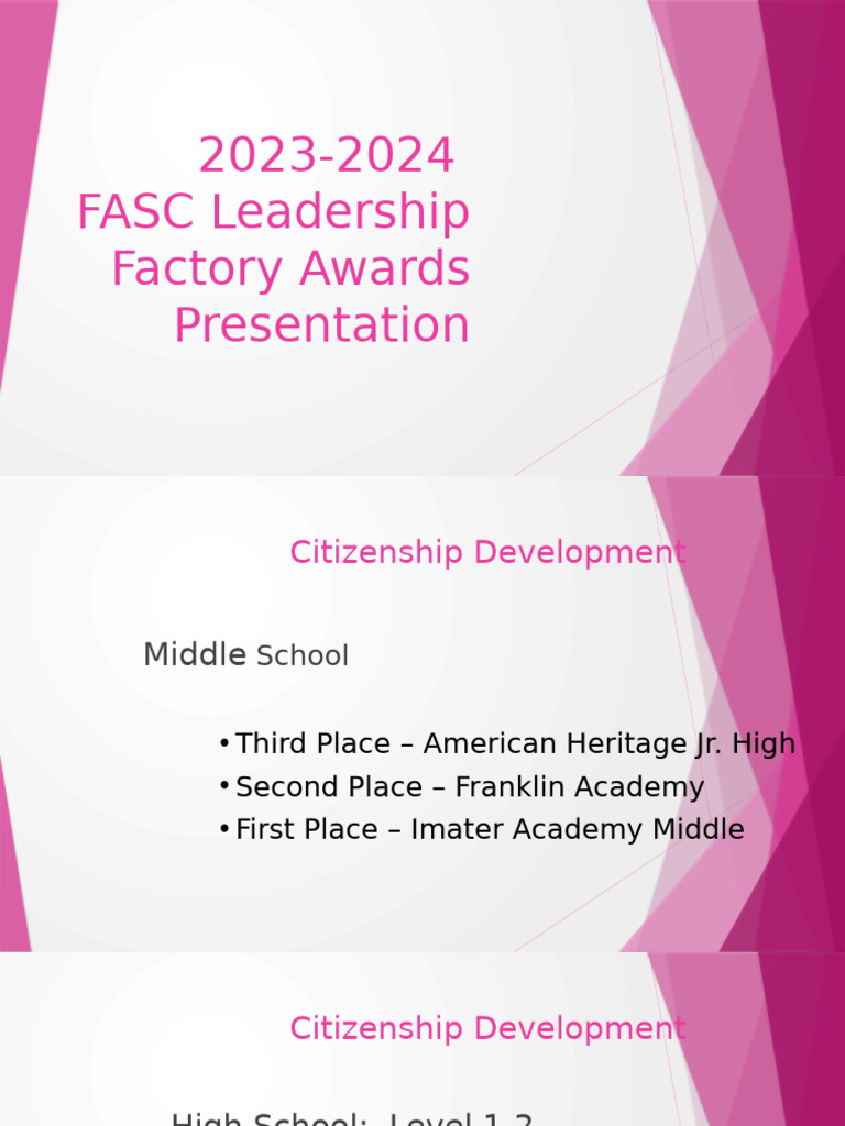 FASC Awards Presentation 2023-24-00b9953e | PDF | Florida | Schools